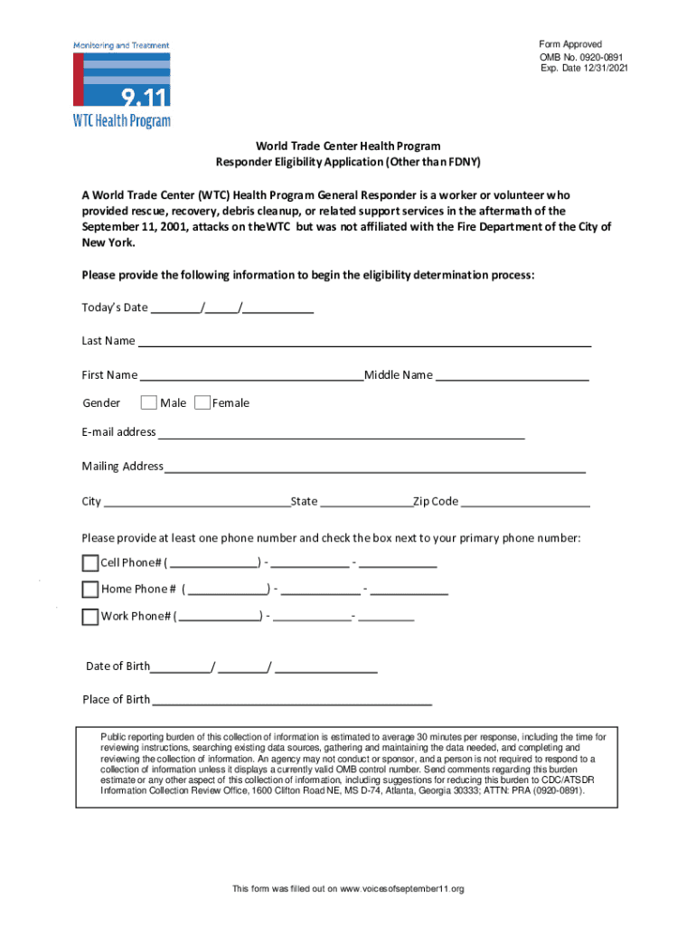 Fillable Online media voicesofseptember11 WTC Health Program Responder ...