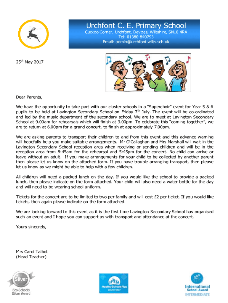 Fillable Online Urchfont Church of England Primary School - Ofsted Fax ...