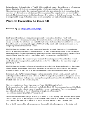 Fillable Online PLAXIS 3D Tutorial 01: Foundation in overconsolidated ...