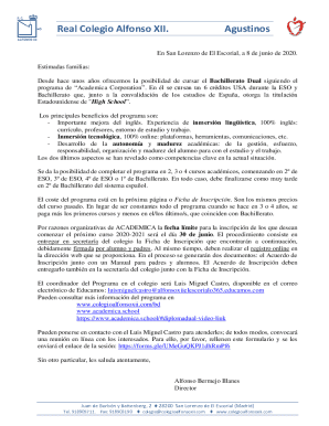 Completable En línea Colegio Real Colegio Alfonso XII de San Lorenzo de ...