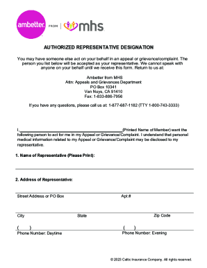 Fillable Online IN - Authorized Representative Designation Form ...