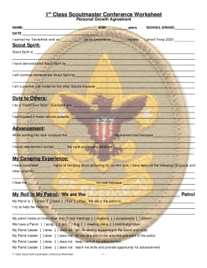 Fillable Online scoutmaster-conference-worksheet.doc - Boy Scout Troop ...