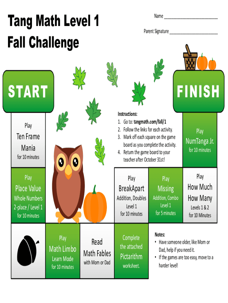 Fillable Online Tang Math Level 1 Fall Challenge - cloudfront.net Fax ...