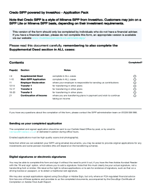 Fillable Online Credo-SIPP-powered-by-InvestAcc-Application-Pack-for- ... Fax Email Print ...