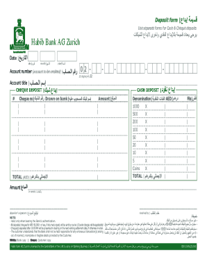 Fillable Online Hbl Deposit Slip Form - Fill Out and Sign Printable PDF ... Fax Email Print ...
