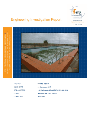 Fillable Online Engineering Investigation Report Fax Email Print ...