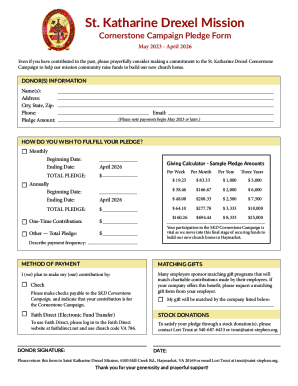 Fillable Online SKD Cornerstone Campaign Pledge Form Fax Email Print ...