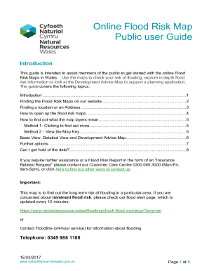 Fillable Online Online Flood Risk Map Public user Guide Fax Email Print ...