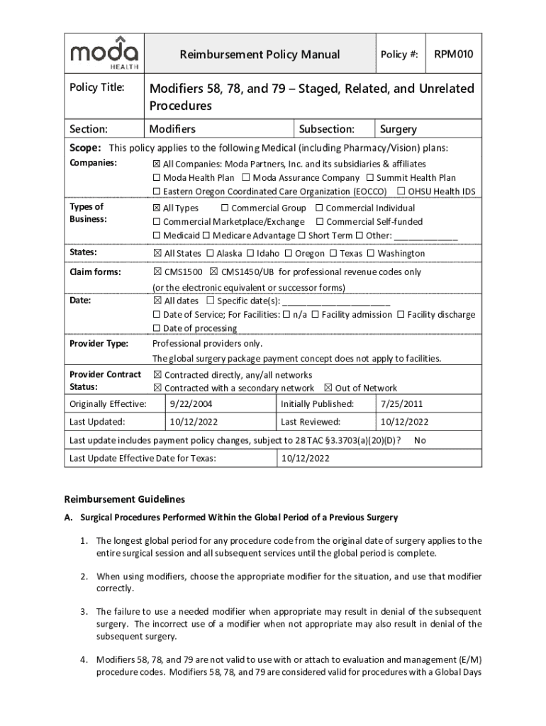 Fillable Online Modifier 58 vs 78: Boost Pay-up for Post-Op Procedures ...