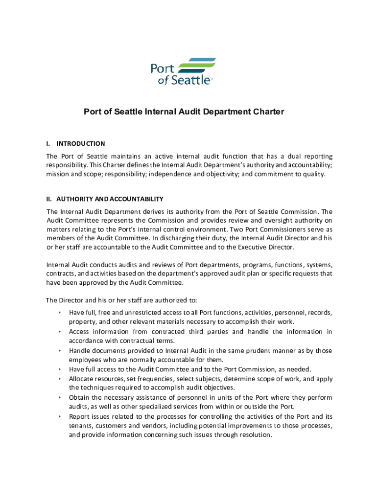 Fillable Online Establishing an Internal Audit Department: The Case of the ... Fax Email Print ...