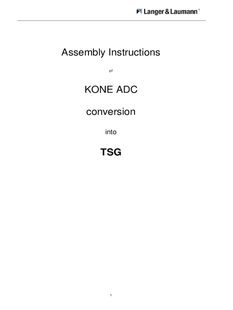 Fillable Online KONE ADC Fax Email Print - pdfFiller