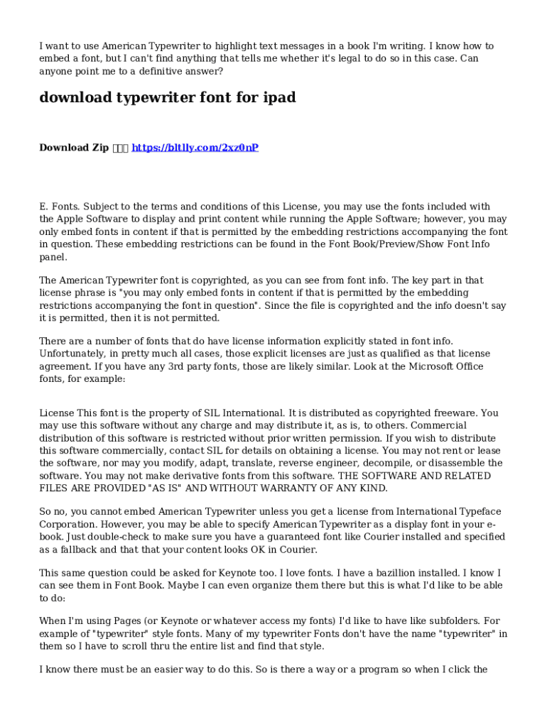 Fillable Online What's a good typewriter template? - fonts Fax Email ...