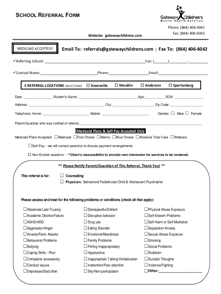 Fillable Online Childcare Referral Request Fax Email Print - pdfFiller