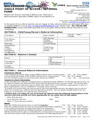 Child and Adolescent Mental Health Services - CAMHS Doc Template ...