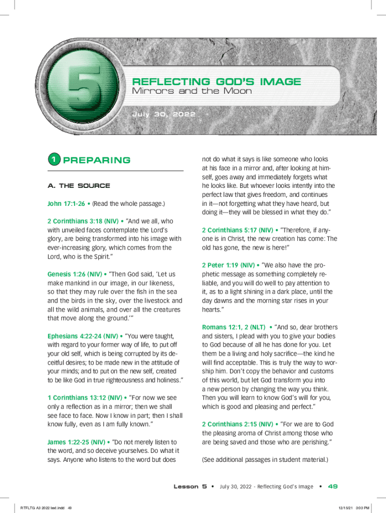 Fillable Online REFLECTING GOD'S IMAGE - Mirrors and the Moon Fax Email ...