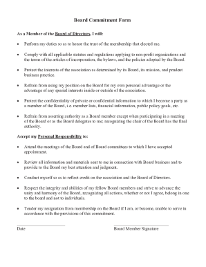 Fillable Online Sample Board Commitment Letter #1 Fax Email Print ...