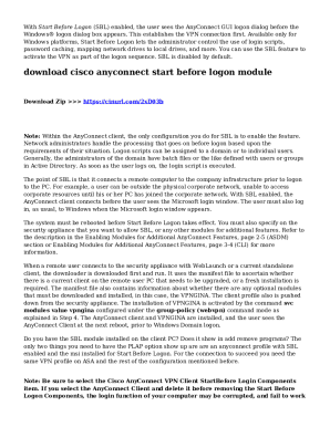 Fillable Online anyconnect client, start before logon, and dual boot ...