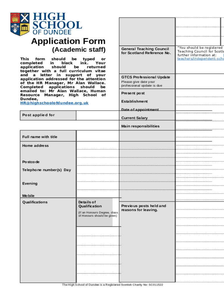 Profesor de Gaita en Highschool of Dundee, Escocia Doc Template | pdfFiller