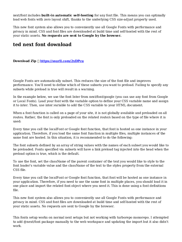 Fillable Online Ted Next Font Download Fax Email Print - pdfFiller