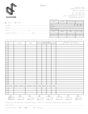Fillable Online Designerform-Doors-Order-Form-2 Fax Email Print - pdfFiller
