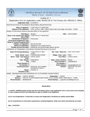 Fillable Online FORM ST-1 Fax Email Print - pdfFiller