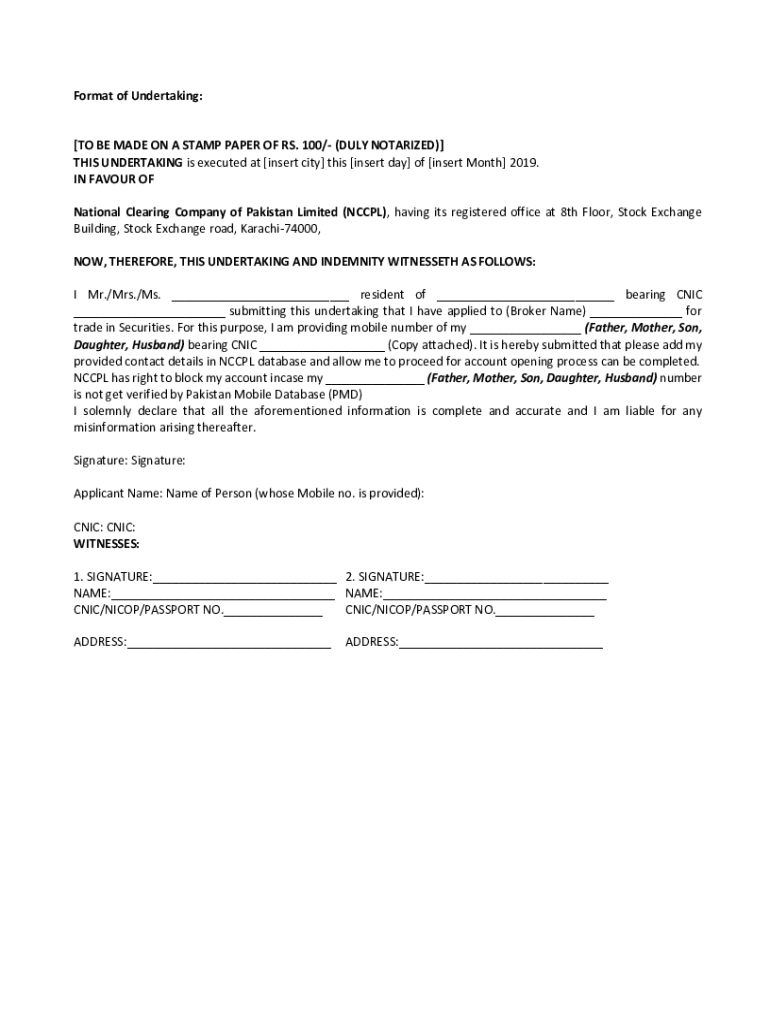 Fillable Online 22. form of deed of joint undertaking to be executed by ...