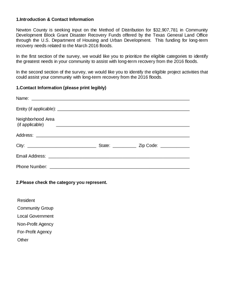 request for statement of qualifications - cdbg mitigation funding Doc Template | pdfFiller