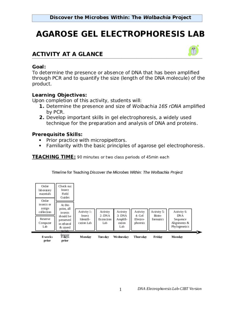 How to Interpret Agarose Gel Data: The basics Doc Template | pdfFiller