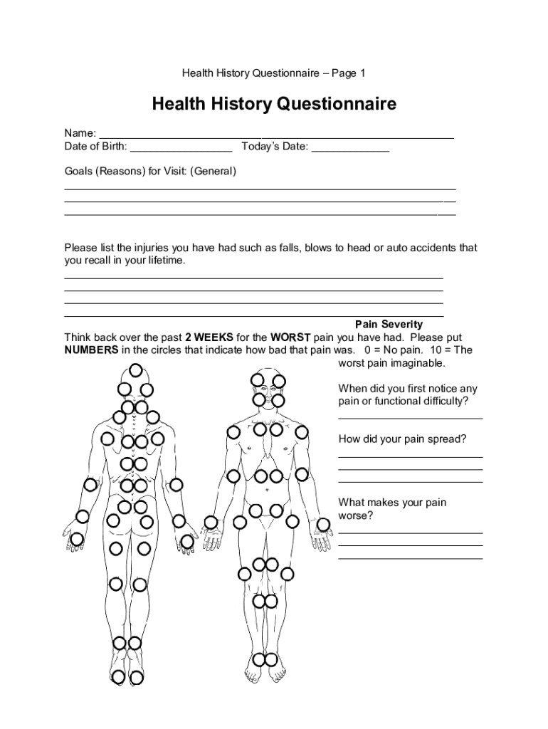 Fillable Online general pre-placement medical history questionnaire ...