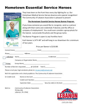 Fillable Online Hometown Heroes awards honor the 'quiet power of ...