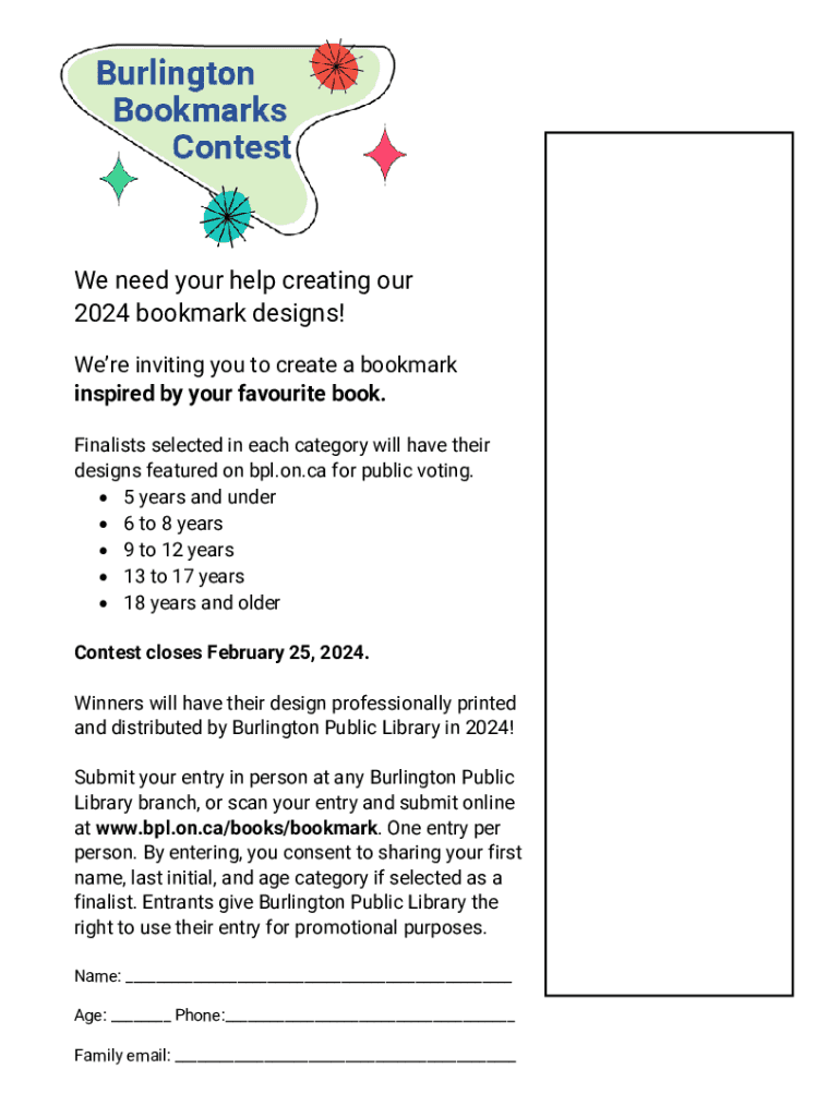 Fillable Online Create Your Own Bookmarks Templates in 2024 Fax Email ...