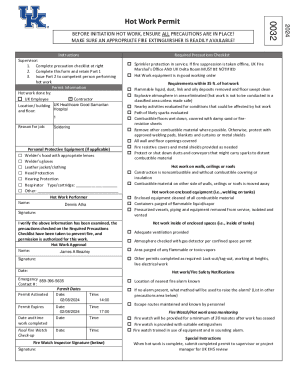 Fillable Online New Hot Works Permit Form - My ASP.NET Application Fax ...