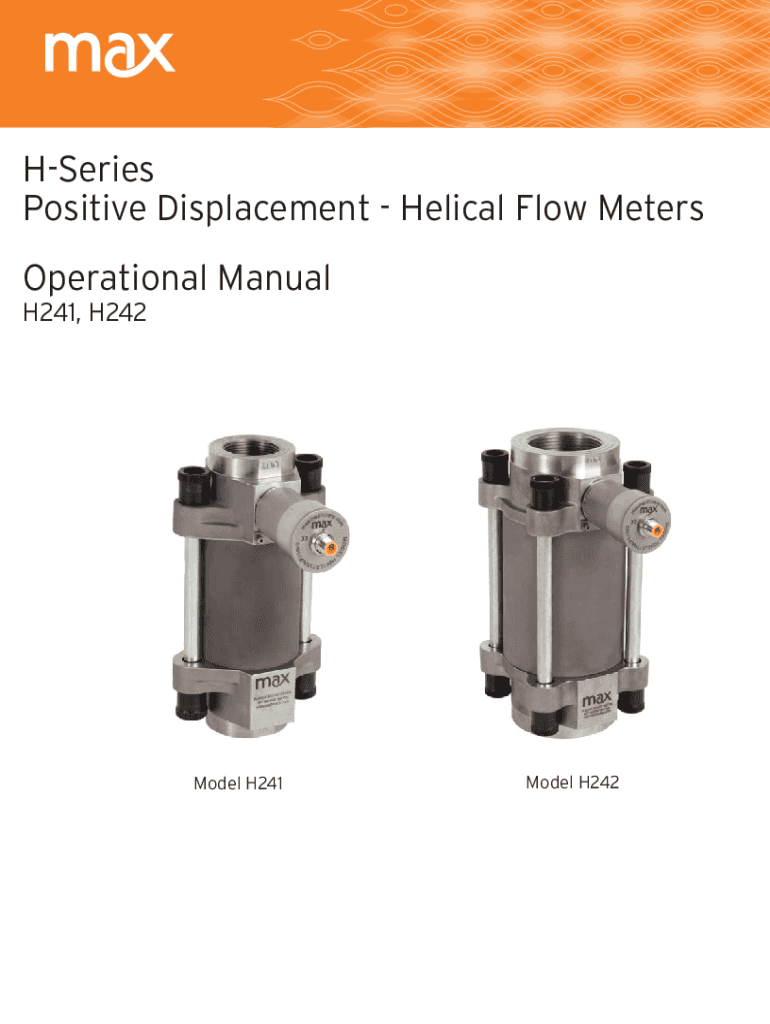 Fillable Online SRZ-H High Resolution Helical Gear Flow Meter Fax Email ...