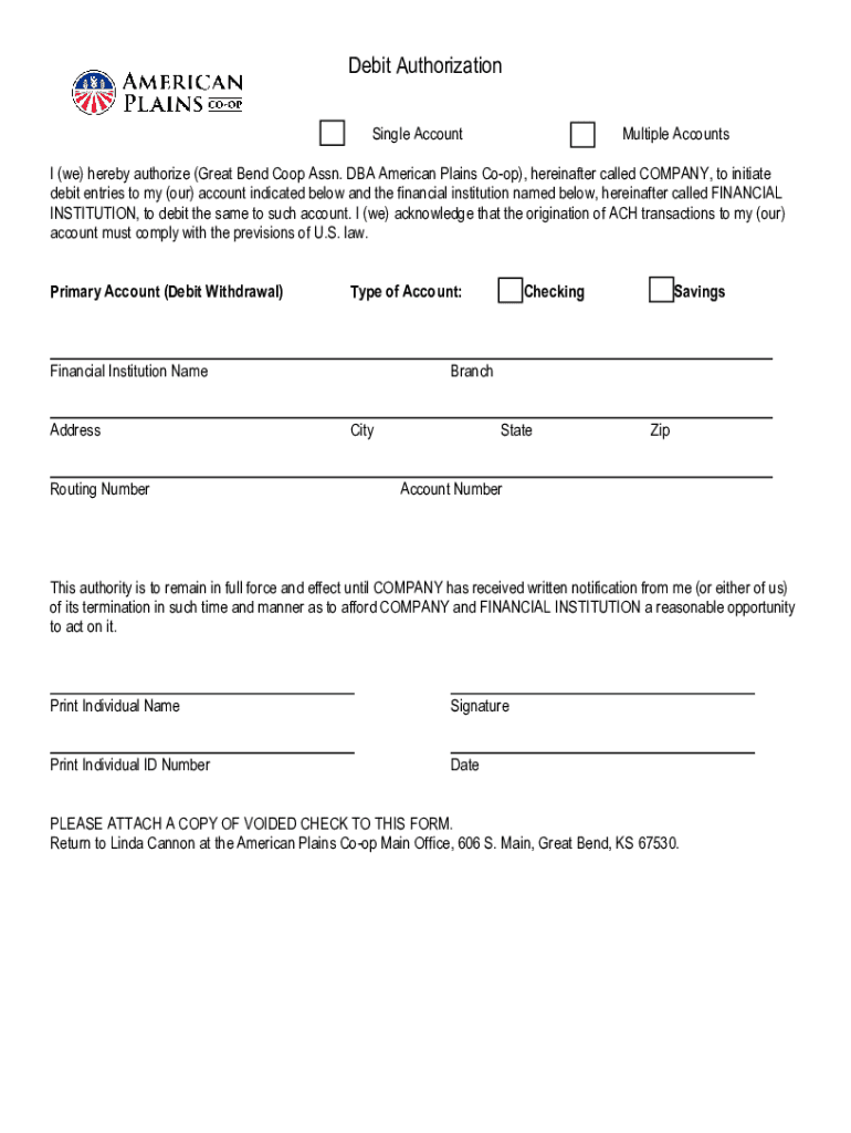 Fillable Online Debit Authorization - NET Fax Email Print - pdfFiller