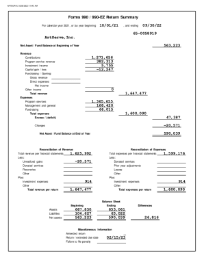 Fillable Online Form 990-T Return Summary Fax Email Print - pdfFiller