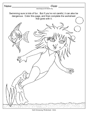Fillable Online Safe Swimming Worksheet Fax Email Print - pdfFiller