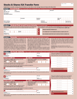 Fillable Online HL STOCKS AND SHARES ISA TRANSFER FORM Fax Email Print - pdfFiller