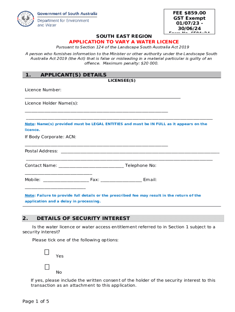 SE04-south-east-vary-water-licence- Doc Template | pdfFiller
