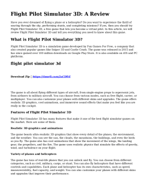 Fillable Online Microsoft Flight Simulator: Embark on an Epic journey ...