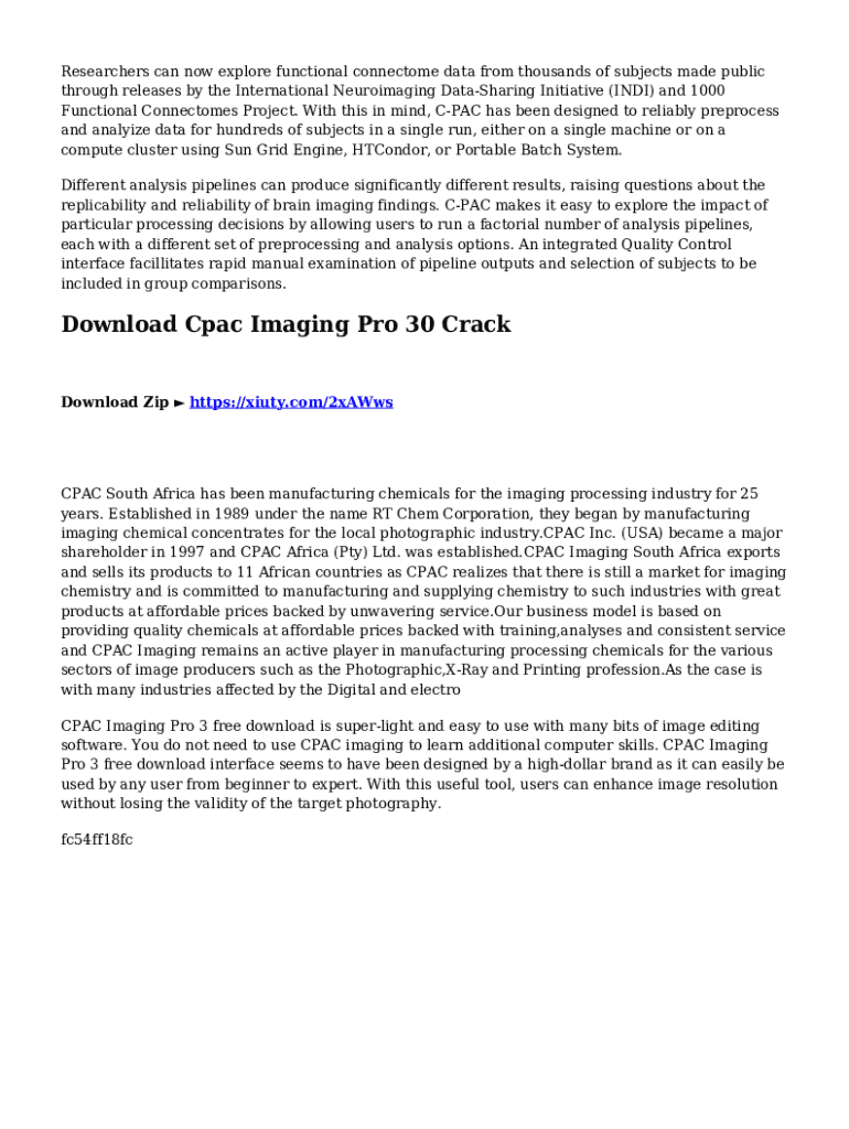 Cpac Imaging Pro Download - Fill Online, Printable, Fillable, Blank | pdfFiller