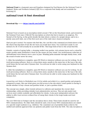 Fillable Online National Trust in use - Fonts In Use Fax Email Print ...