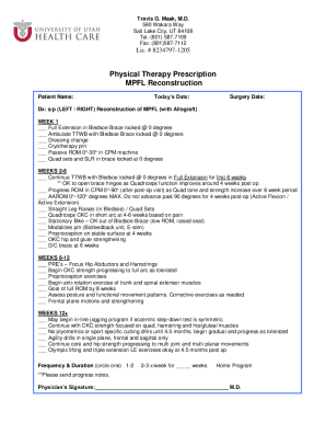 Fillable Online MPFL Reconstruction Specific PT Protocol Fax Email ...