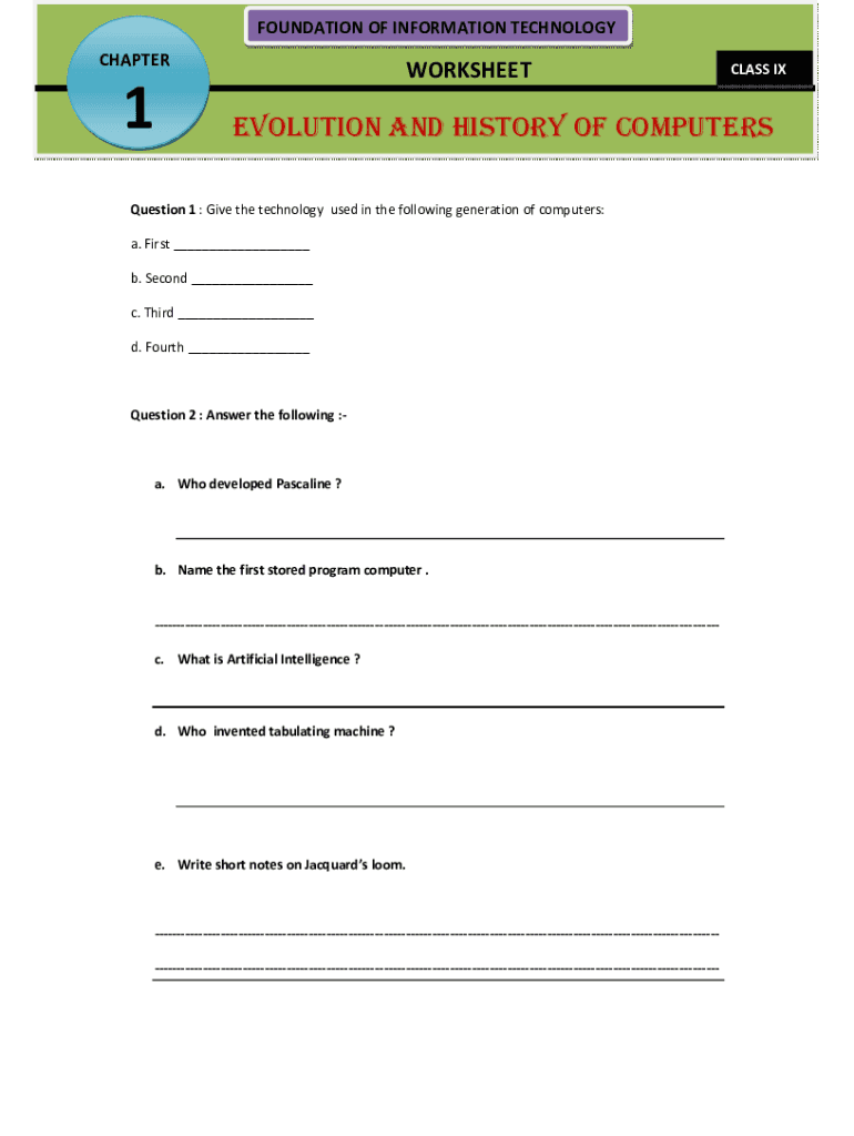 Fillable Online Module 7: The History Of The Computer Flashcards Fax ...