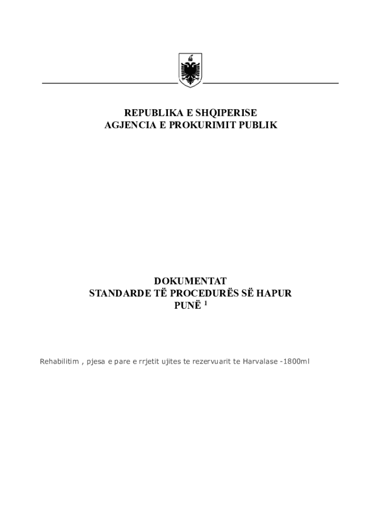 Fillable Online Prokurimi i hapur Fax Email Print - pdfFiller