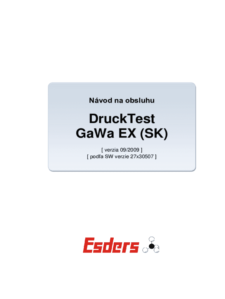 Fillable Online DruckTest GaWa EX (SK) Fax Email Print - pdfFiller