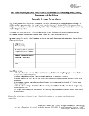 Fillable Online Appendix B: Image Consent Form Fax Email Print - pdfFiller