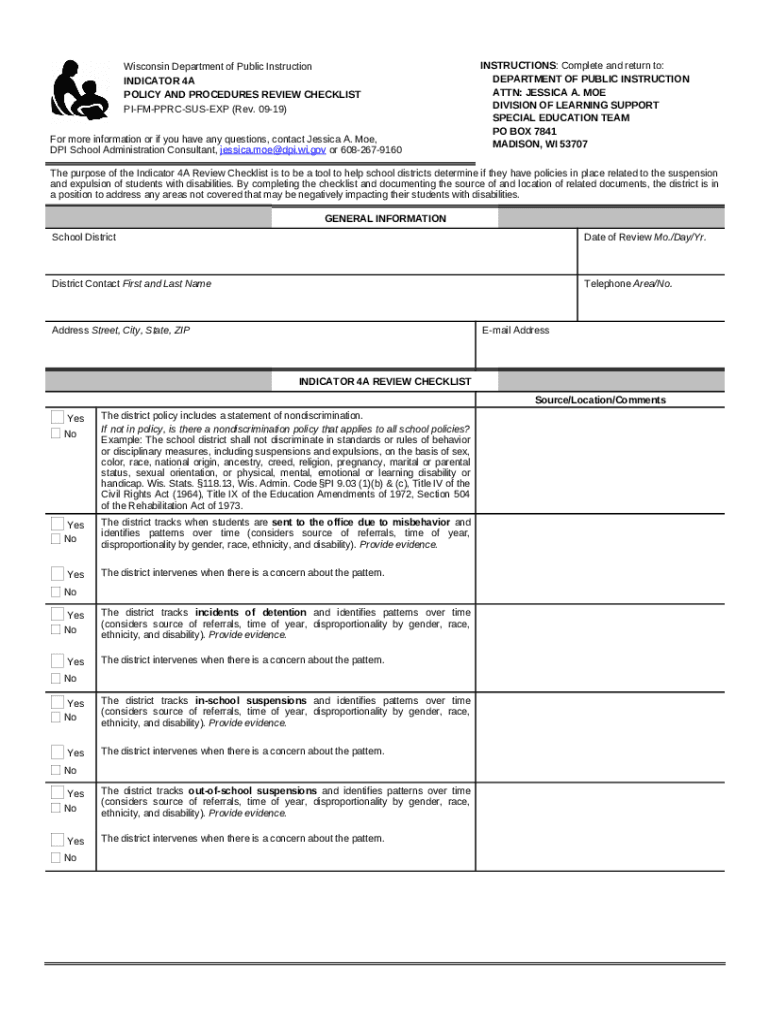 Procedural Compliance Self-Assessment Evaluation ... - dpi wi Doc ...
