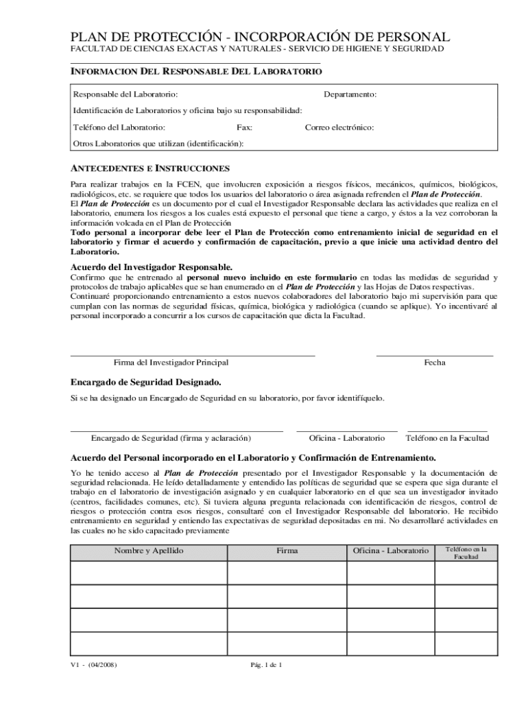 Completable En línea Plan de Proteccin : Servicio de Higiene y ...