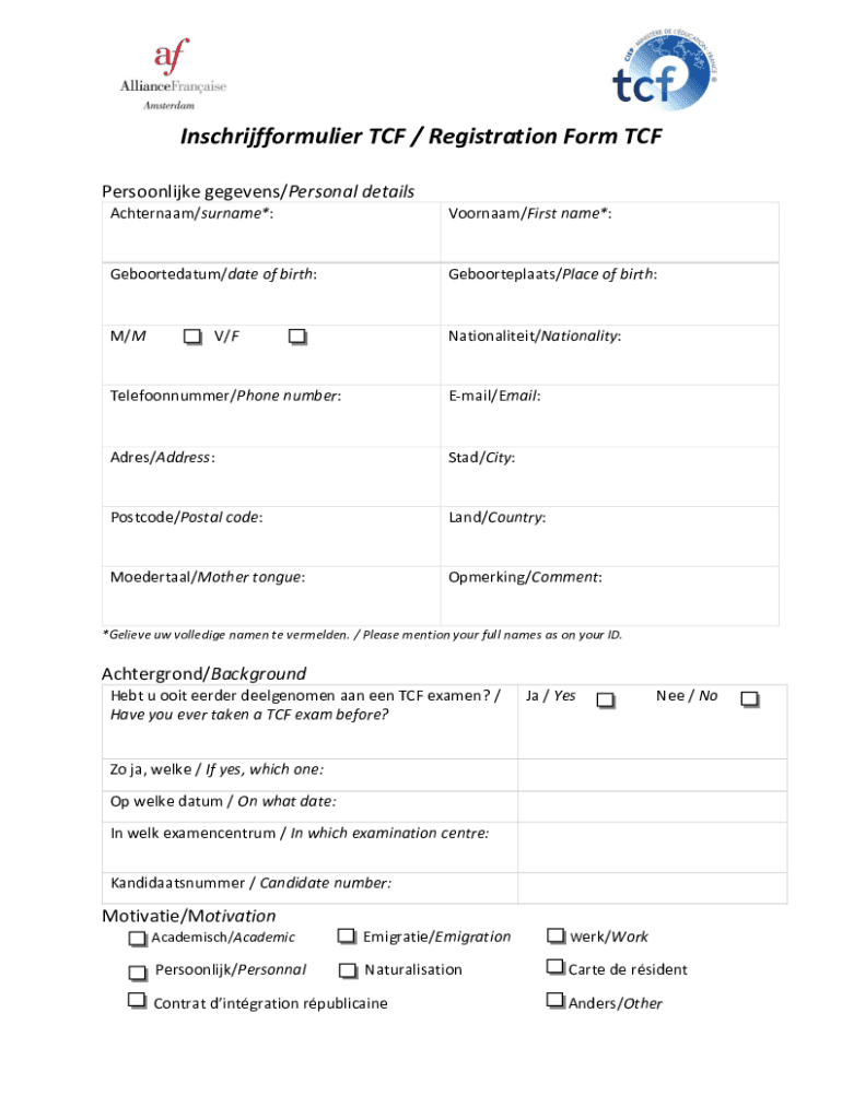 Fillable Online TCF paper session on September 29 (registration open ...