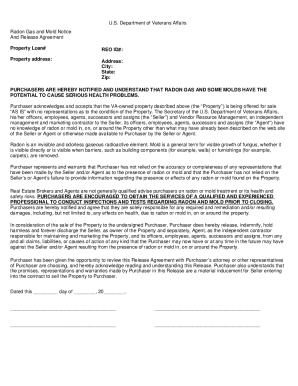 Fillable Online Form RGM, Radon Gas and Mold Notice And Release ... Fax ...